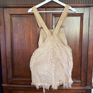 Skirts | Free People Torn Up Skirtall Overall Skirt Mini In Industrial ...